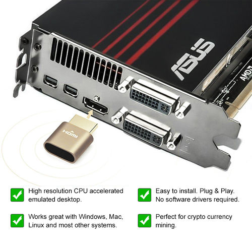 HDMI Dummy Headless Ghost Video Display Adapter Plug